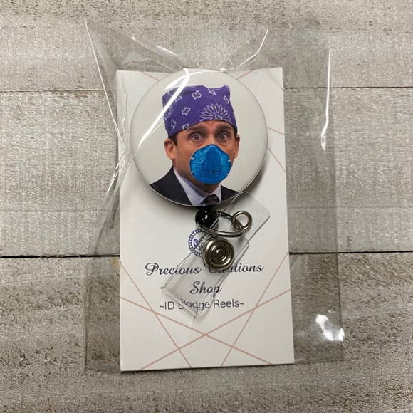 Accessories | Prison Mike Id Badge Holder The Office Badge Reel | Poshmark